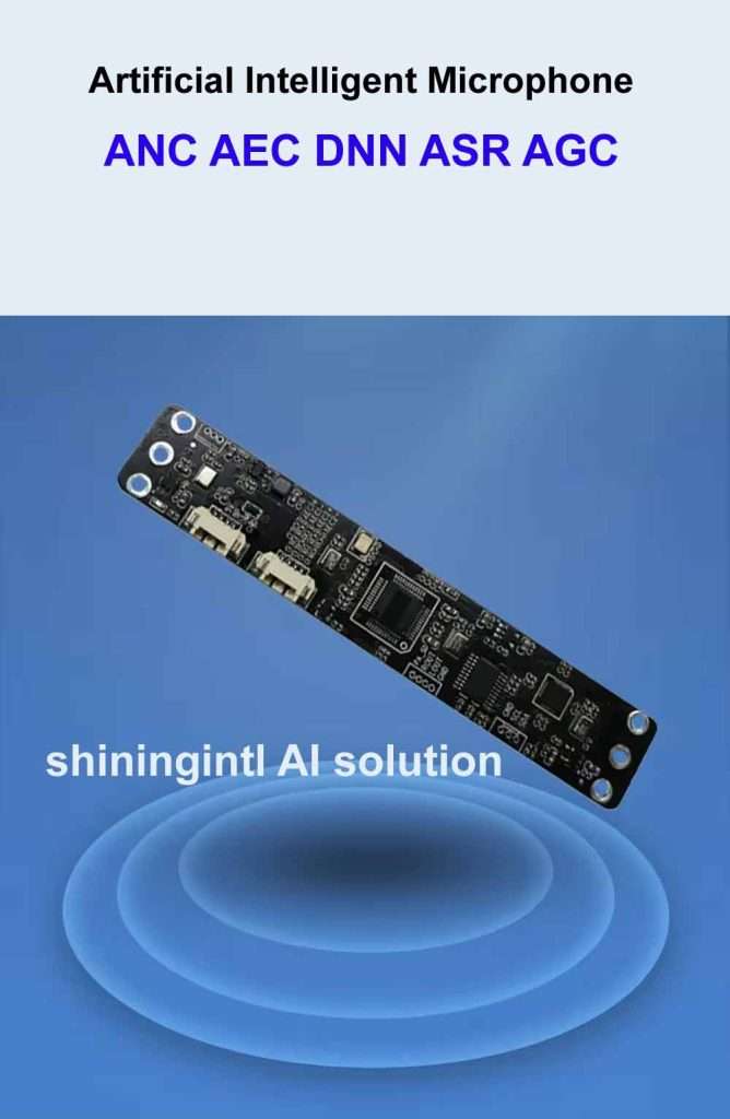 10 Meters High Performance AI 4 MIC Microphone Array Module Motherboard ...